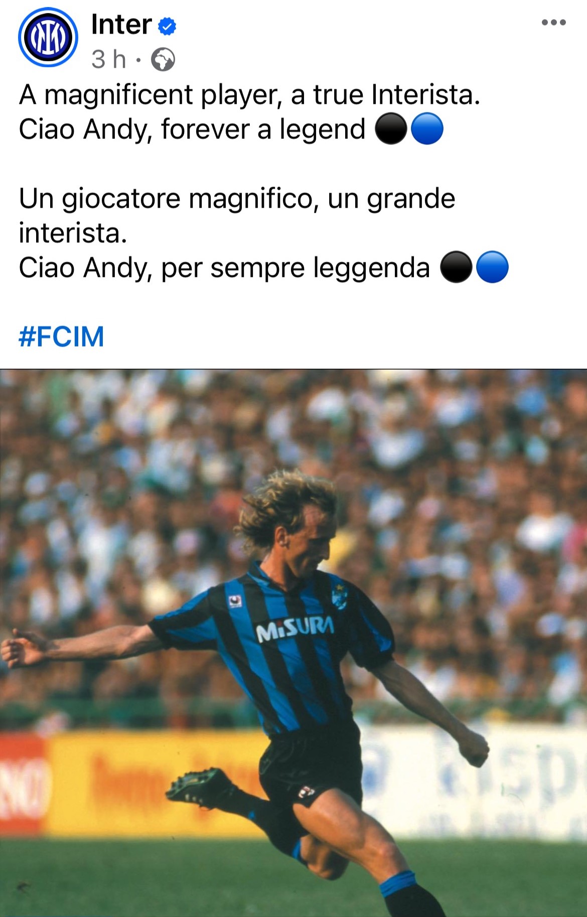 Brehme: addio al campione del mondo e stella dell'Inter dei record ...
