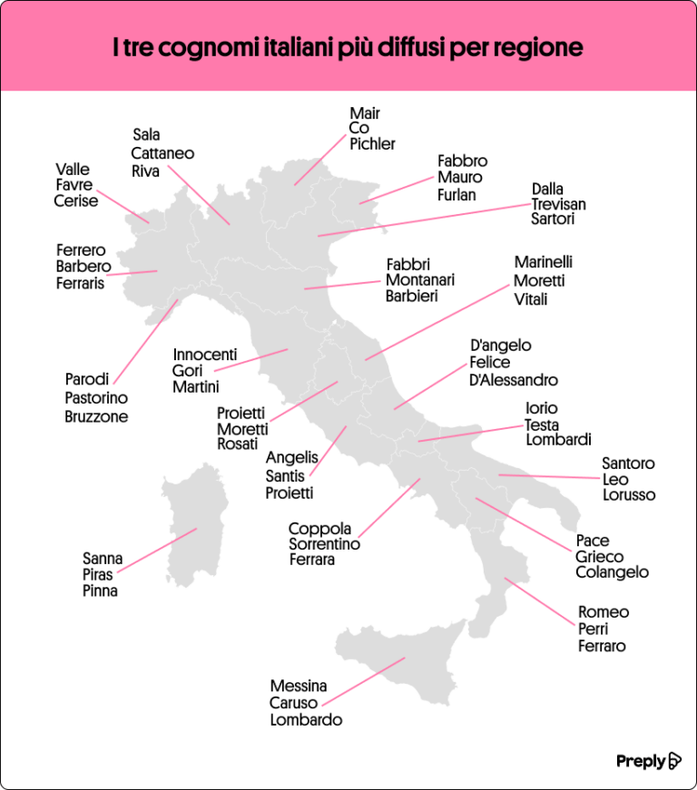 C'è una mappa per i cognomi italiani. Ecco da dove proviene il tuo - Metropolitano.it
